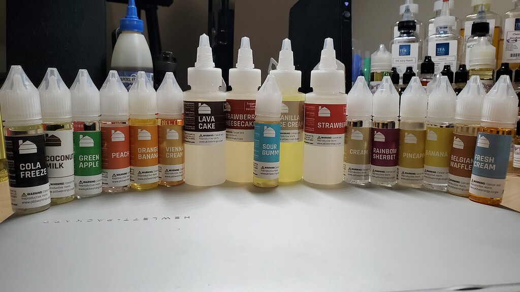 Liquid Barn Single Flavor Tests by SessionDrummer -- Mixing Now ...